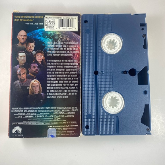 Media | Star Trek Insurrection Vhs 1999 Blue Tape Holographic Cover ...